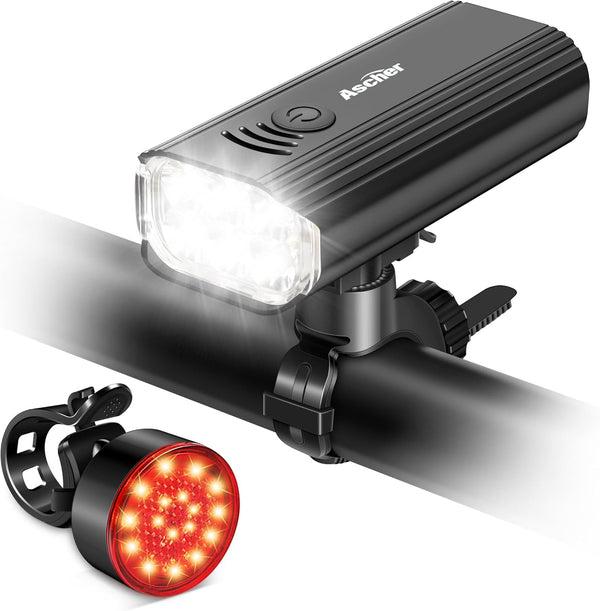 USB Rechargeable Bike Light Front and Back, Super Bright 1000 Lumens ...