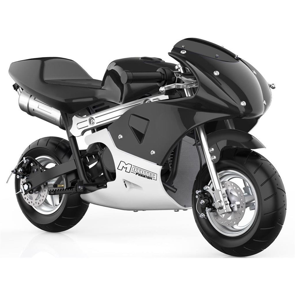 MotoTec Phantom 49cc 2 Stroke Gas Powered Pocket Bike - Zoom Electric Bikes