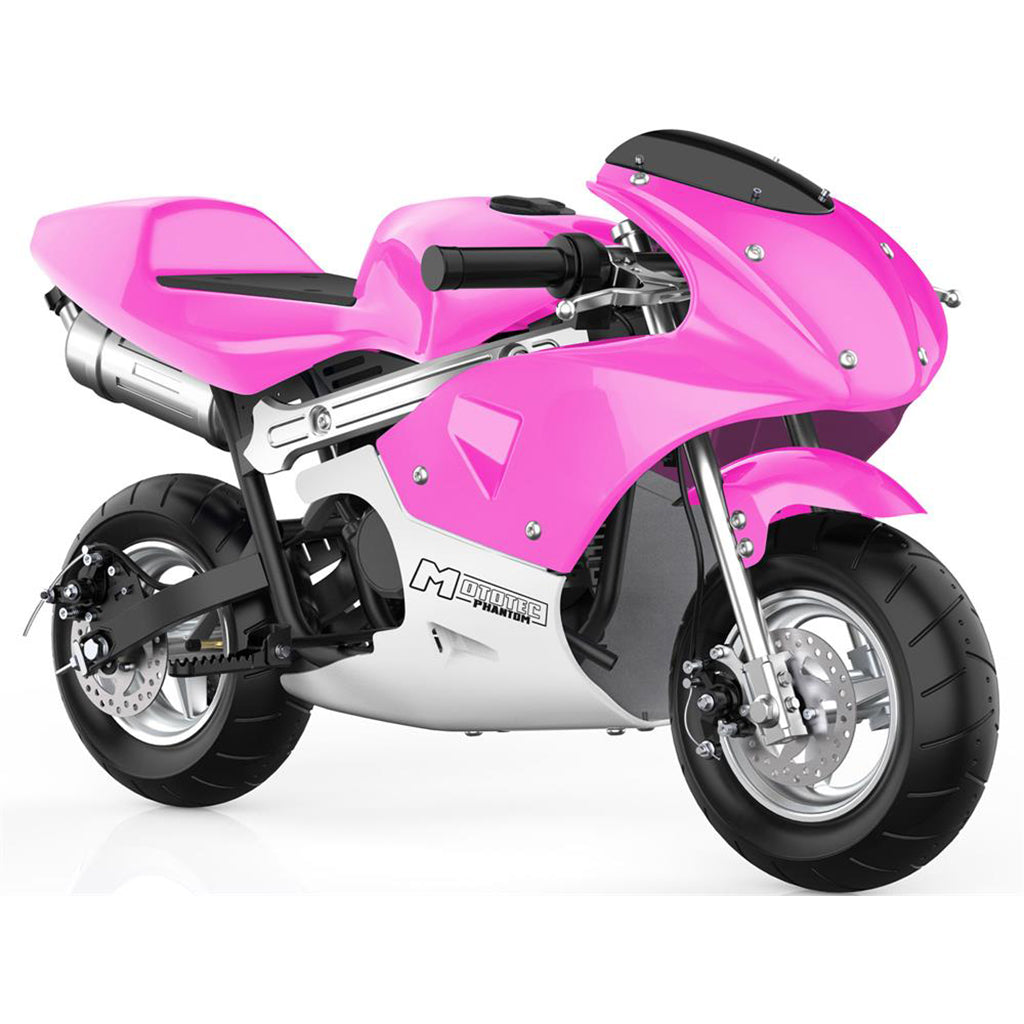 MotoTec Phantom 49cc 2 Stroke Gas Powered Pocket Bike - Zoom Electric Bikes