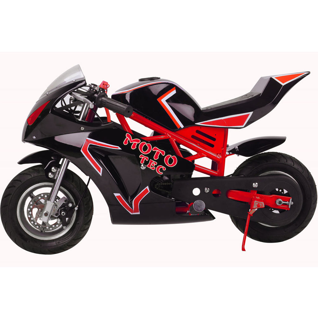 MotoTec GT 49cc 2 Stroke Gas Powered Pocket Bike - Zoom Electric Bikes