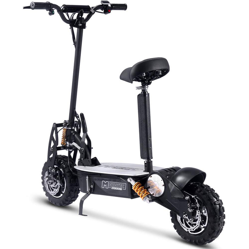 MotoTec 2000w 48v Electric Scooter Black - Zoom Electric Bikes