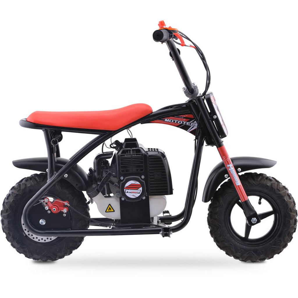 MotoTec Bandit 52cc 2-Stroke Kids Gas Mini Bike - Zoom Electric Bikes