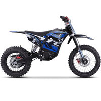 MotoTec 60v Pro Electric Dirt Bike 2000W Lithium Blue - Zoom Electric Bikes