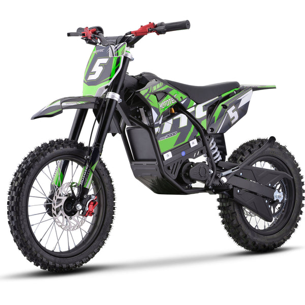 MotoTec 60v Pro Electric Dirt Bike 2000W Lithium Green - Zoom Electric ...