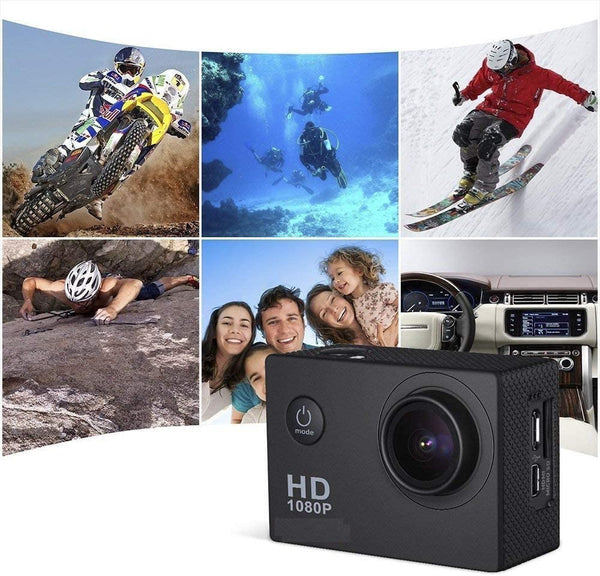 Action Sports Camera 1080P, WiFi Camera HD 2.0 Inch 40m/131ft for Cycl ...