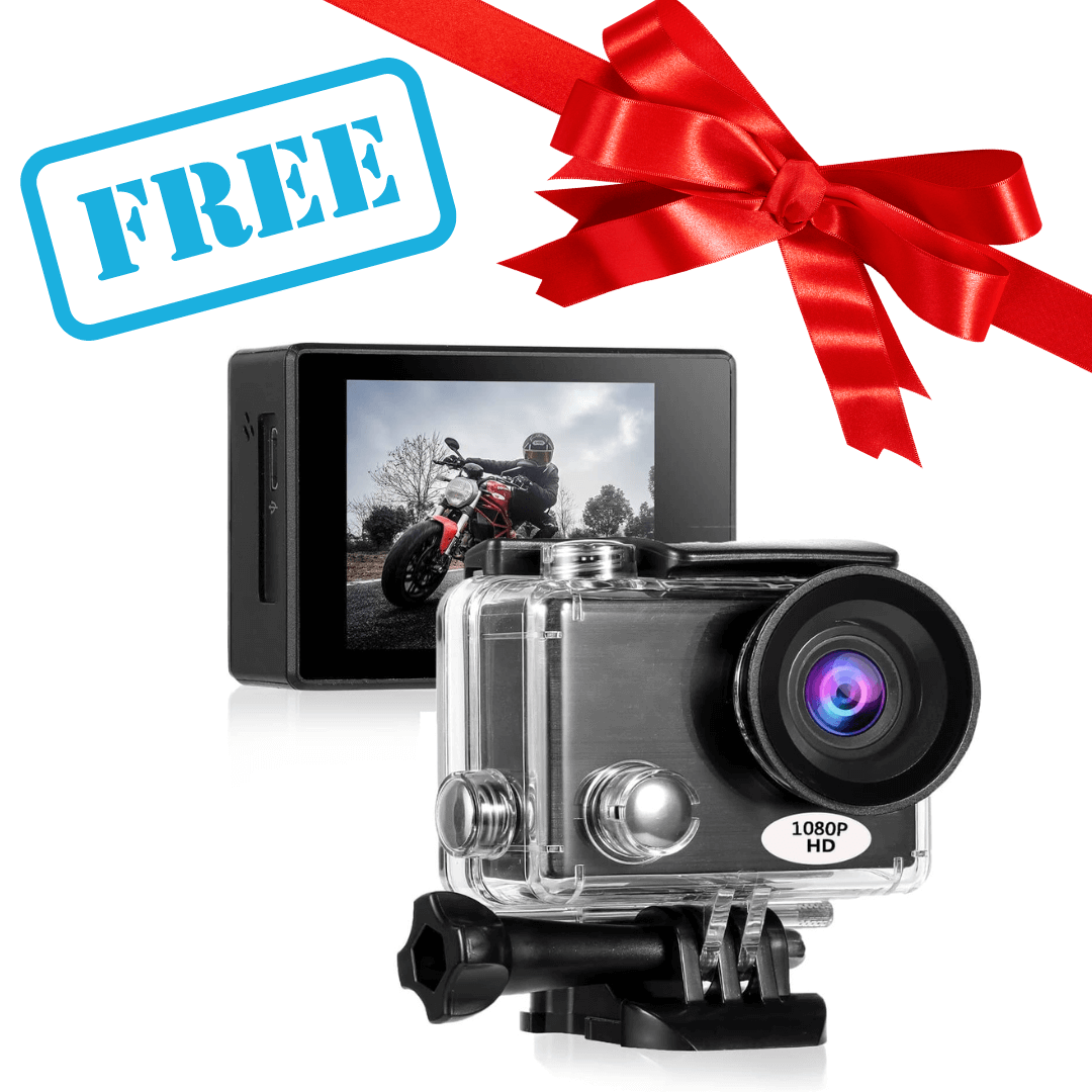 (FREE WITH COMBO PURCHASE) Action Sports Camera 1080P, WiFi Camera HD ...