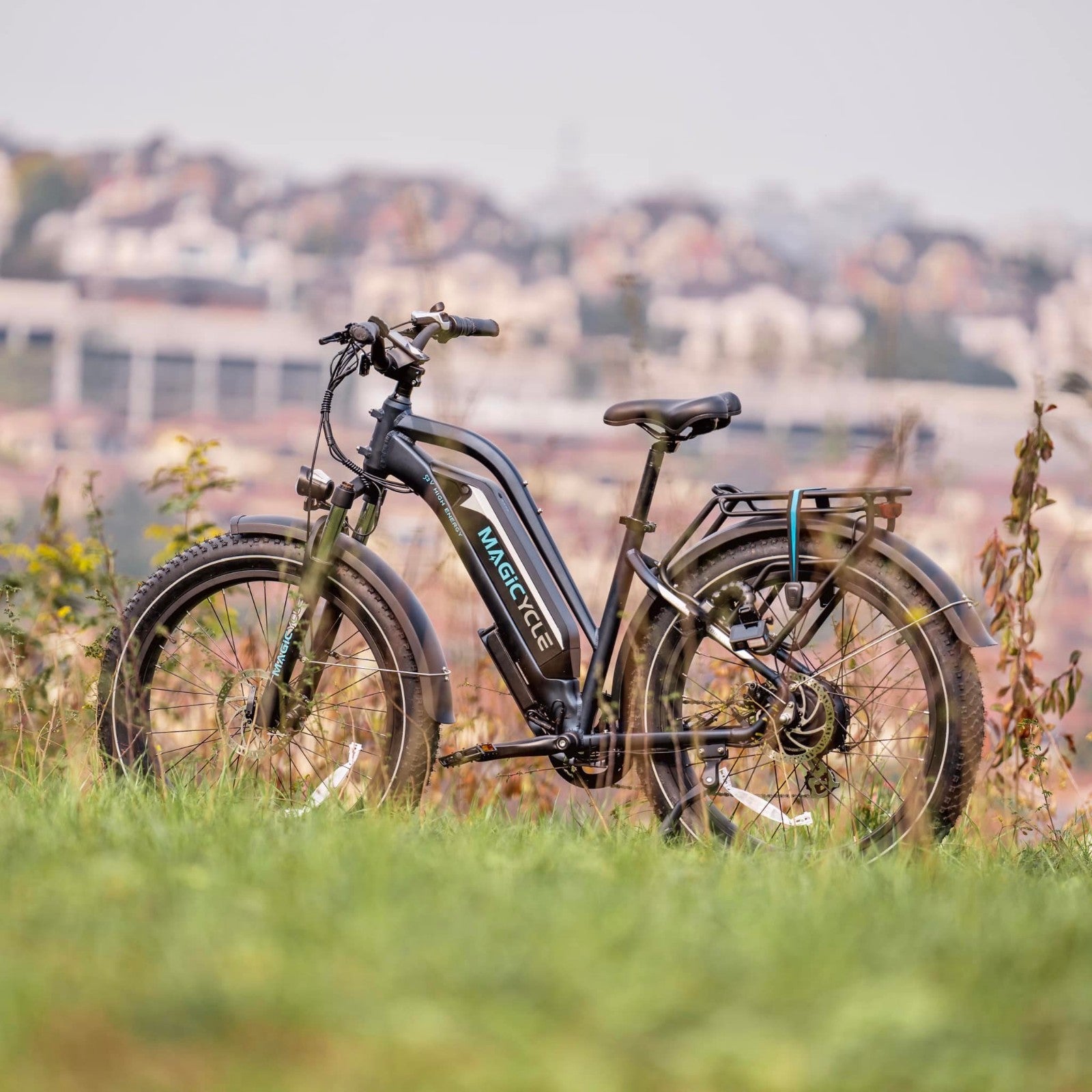 Magicycle 750W 52V Cruiser Step-Thru Terrain Fat Tire Electric Bike ...